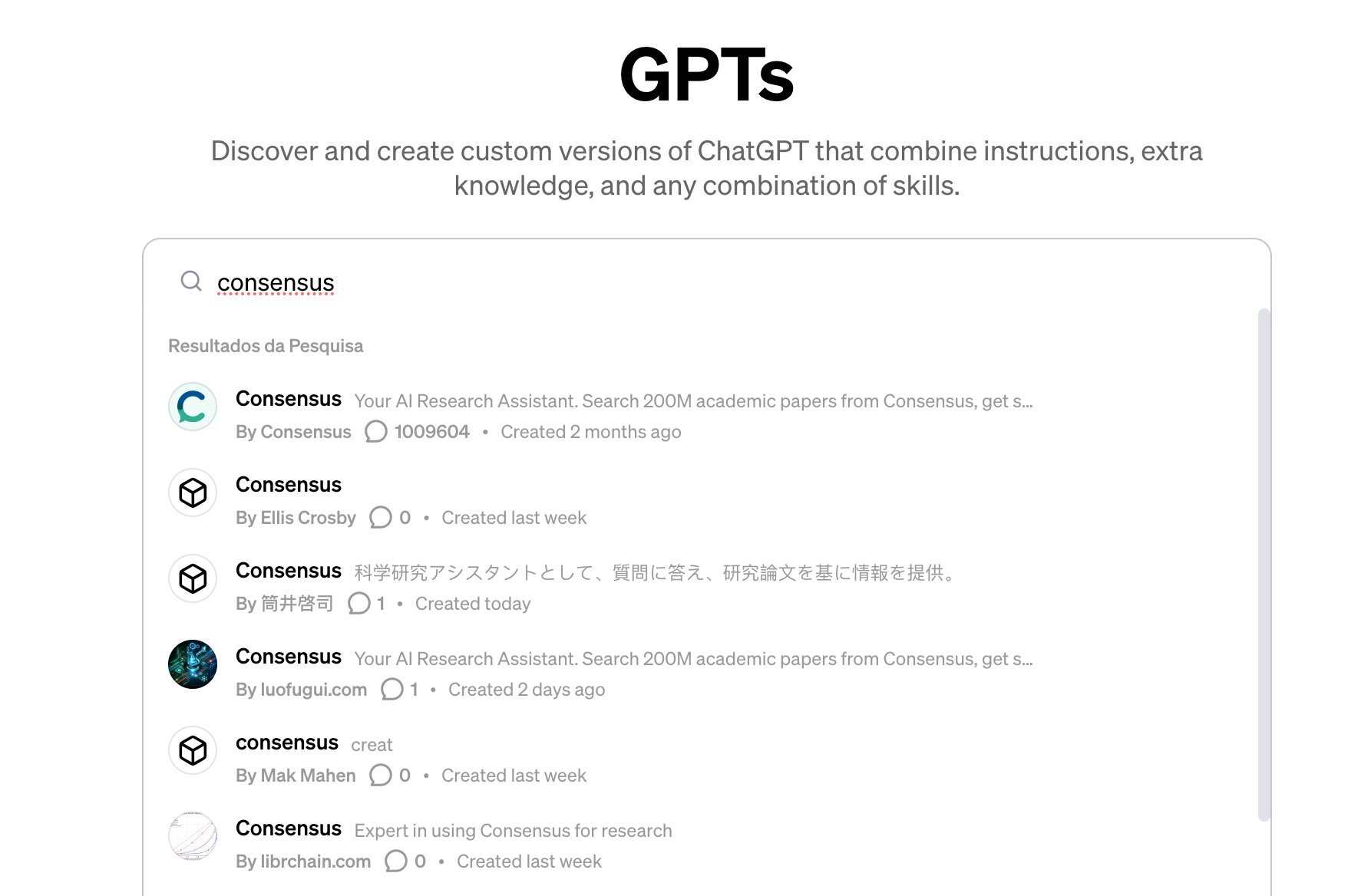 GPT Consensus é o primeiro a ultrapassar 1 milhão de conversas